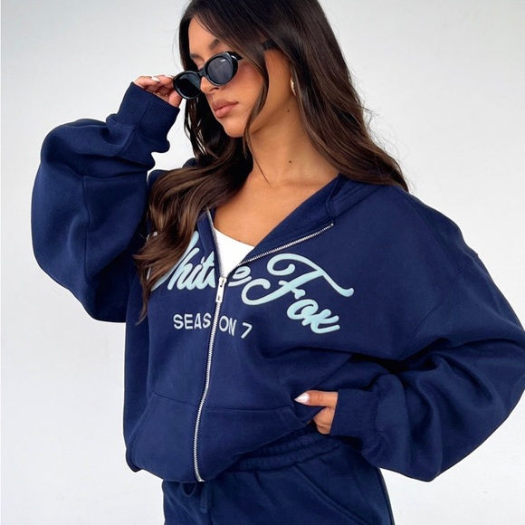 White Fox Boutique | Tops | White Fox Season 7 Zip Front Hoodie Deep ...